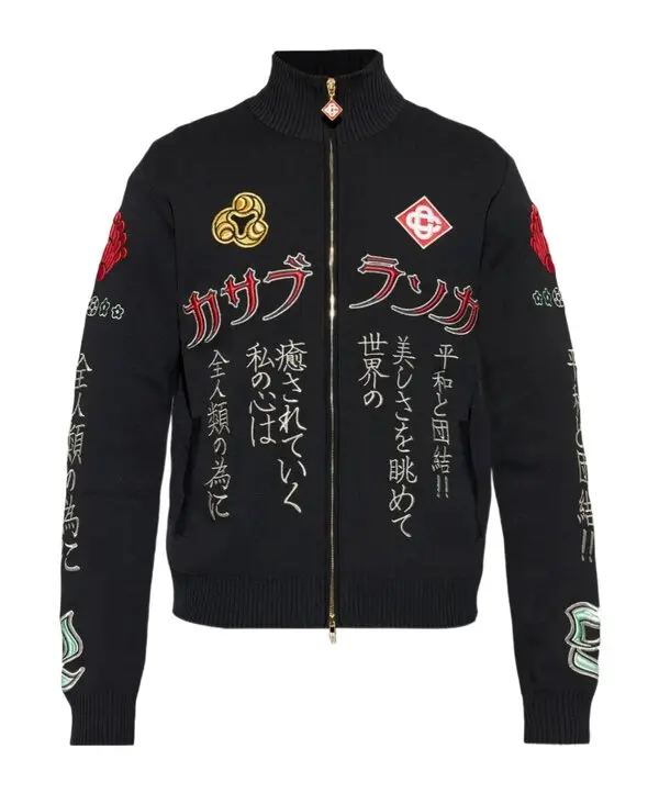Casablanca Zip-up Knitted Cardigan