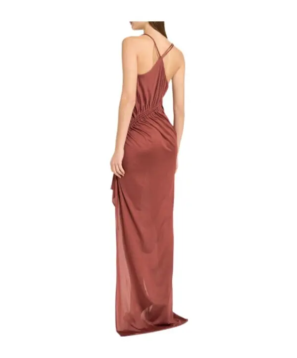 Blumarine Viscose Crepe Long Dress