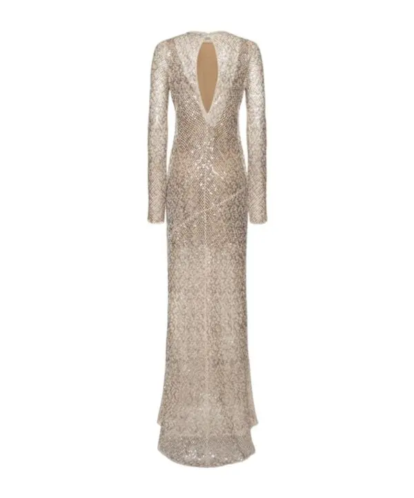 Brunello Cucinelli Sequined Open Back Long Dress
