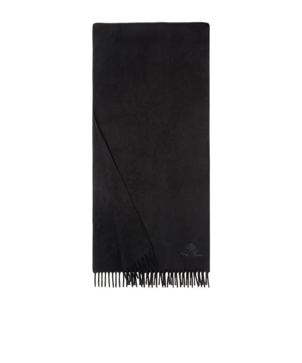 Loro Piana Fringed Scarf - Black