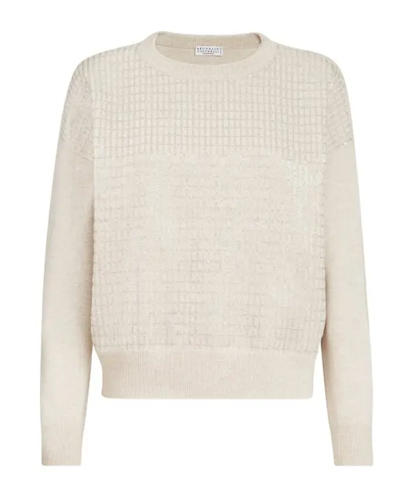 Brunello Cucinelli Textured Knit Sweater - Beige