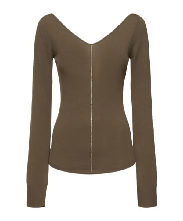 LEMAIRE Viscose Crepe Wide V-neck Top