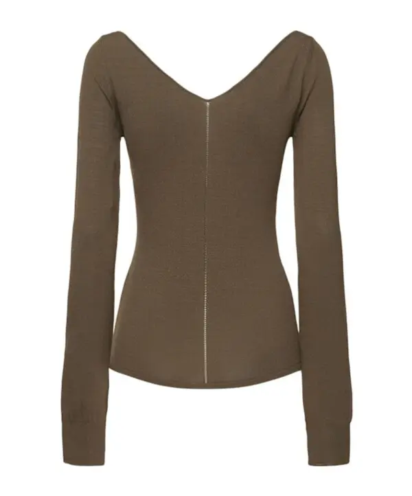 LEMAIRE Viscose Crepe Wide V-neck Top
