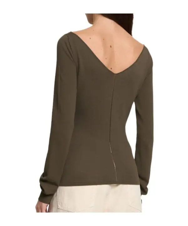 LEMAIRE Viscose Crepe Wide V-neck Top