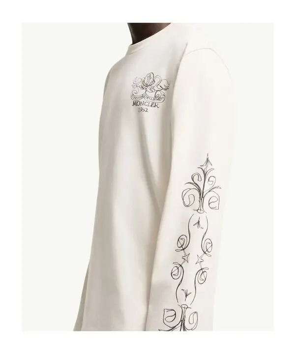 Moncler Logo Motif Cotton Long Sleeve T-shirt