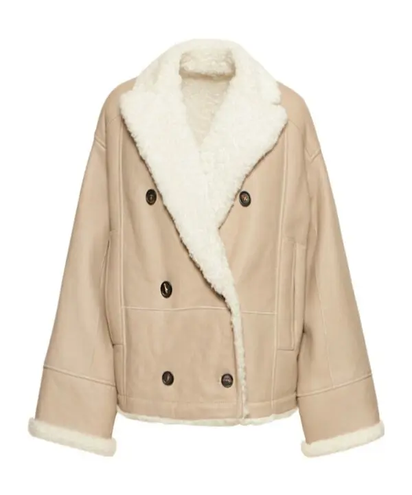Brunello Cucinelli Long Sleeve Leather Jacket