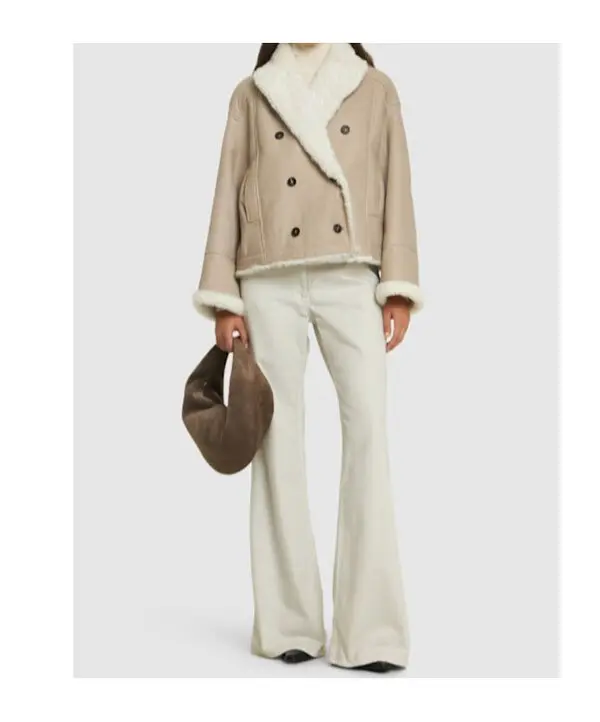 Brunello Cucinelli Long Sleeve Leather Jacket