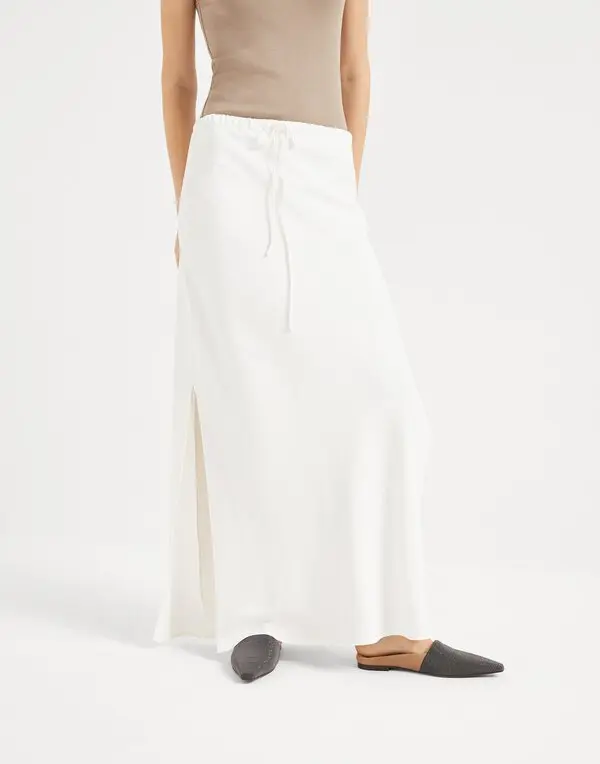 Brunello Cucinelli Bias-cut Maxi Skirt - White