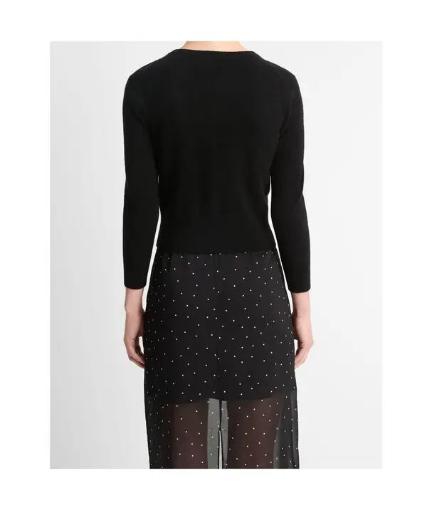 Vince Button Embellished Knitted Cardigan