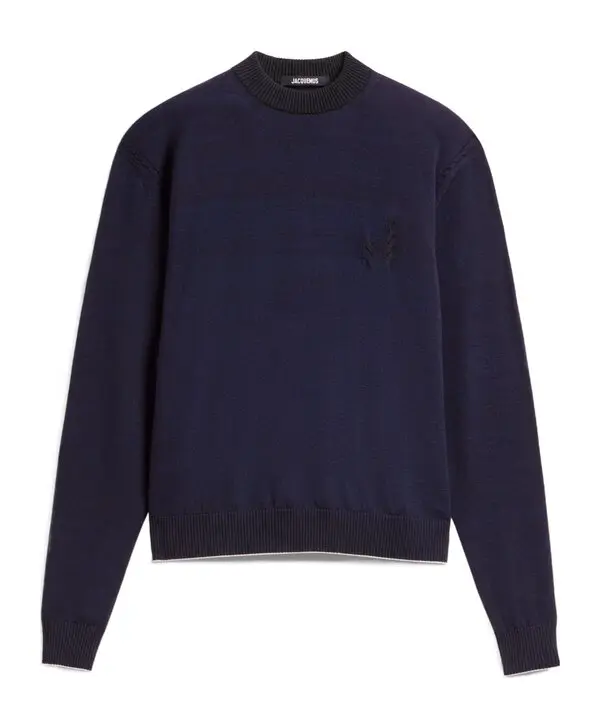 Jacquemus Tricot Knit Jumper With Embroidered 'j