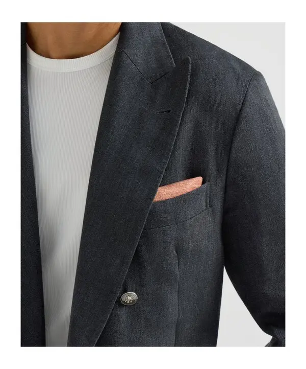 Brunello Cucinelli Striped-trim Silk Pocket Square