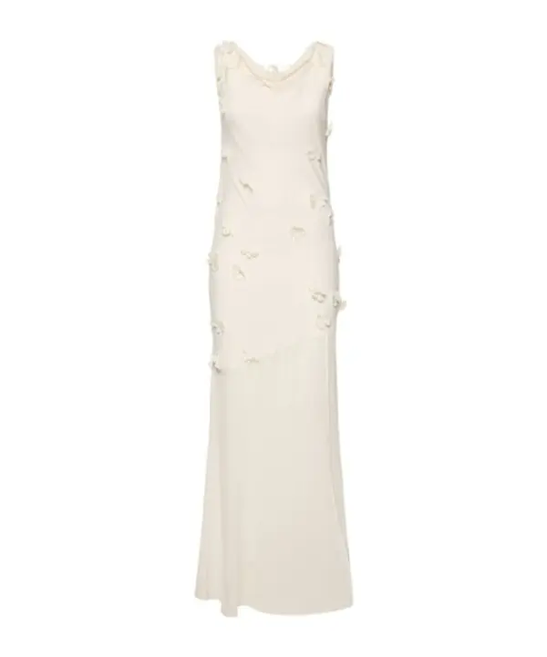 ROTATE BY BIRGER CHRISTENSEN Flower Embroidery Maxi Dress - White