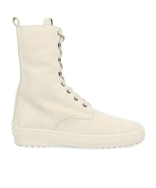 TOD'S Lace-up Ankle Boots - White