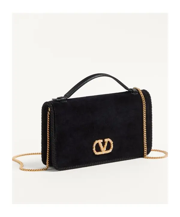 Valentino Garavani Vlogo Signature Braided Edge Tote Bag