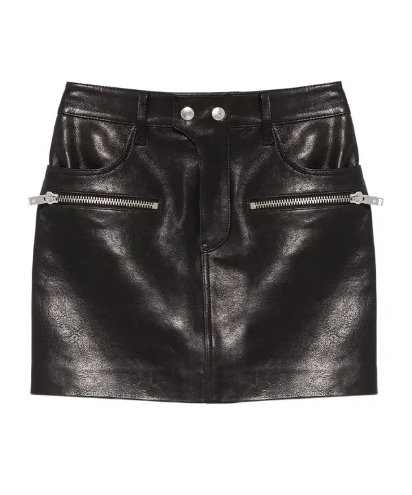 ANINE BING Steel Mini Skirt