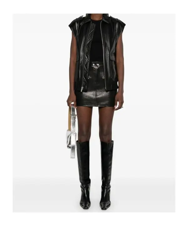ANINE BING Steel Mini Skirt
