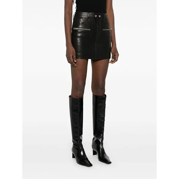 ANINE BING Steel Mini Skirt