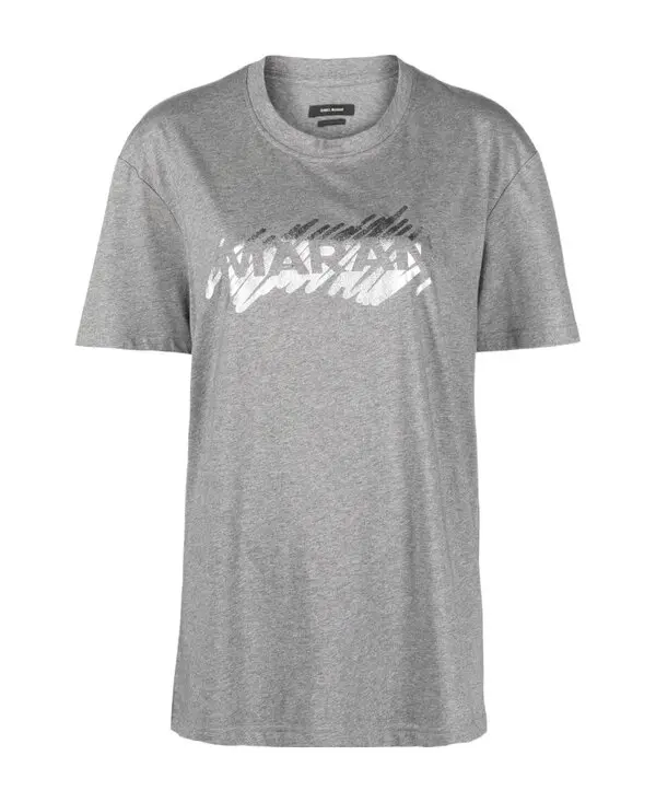 Isabel Marant Étoile Logo Print Organic Cotton T-shirt