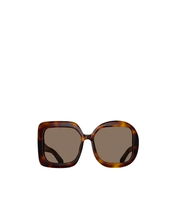 Jacquemus Asymmetrical Sunglasses - Brown