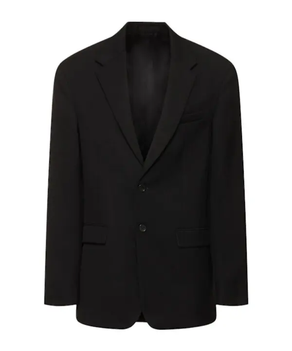 Wardrobe.NYC Lapel Long-sleeved Suit Jacket