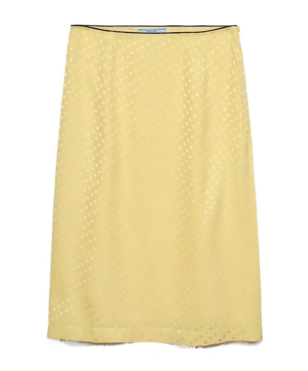 Prada Polka-dot Satin Skirt