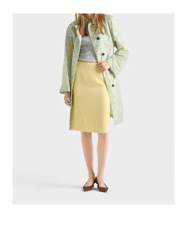Prada Polka-dot Satin Skirt