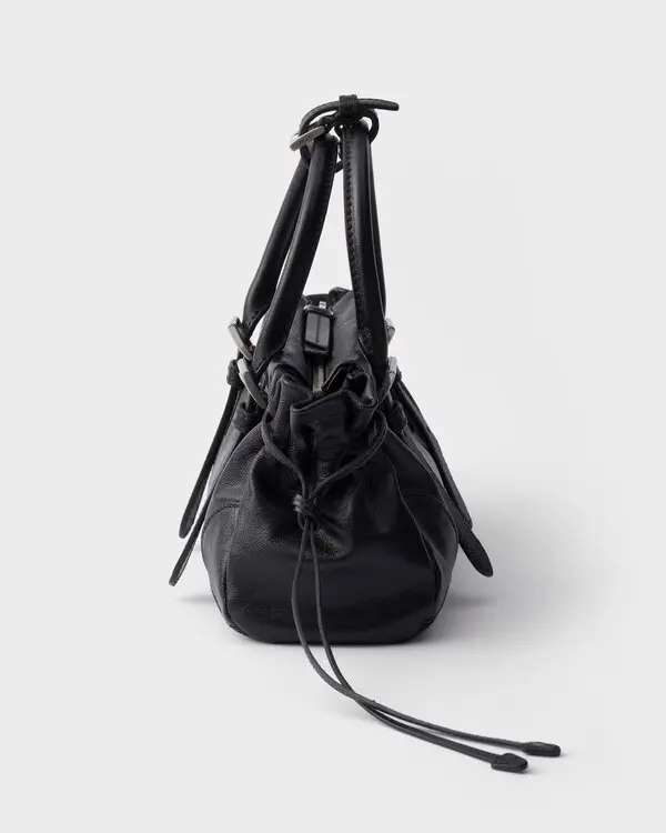 Prada Karin Small Leather Bag - Black