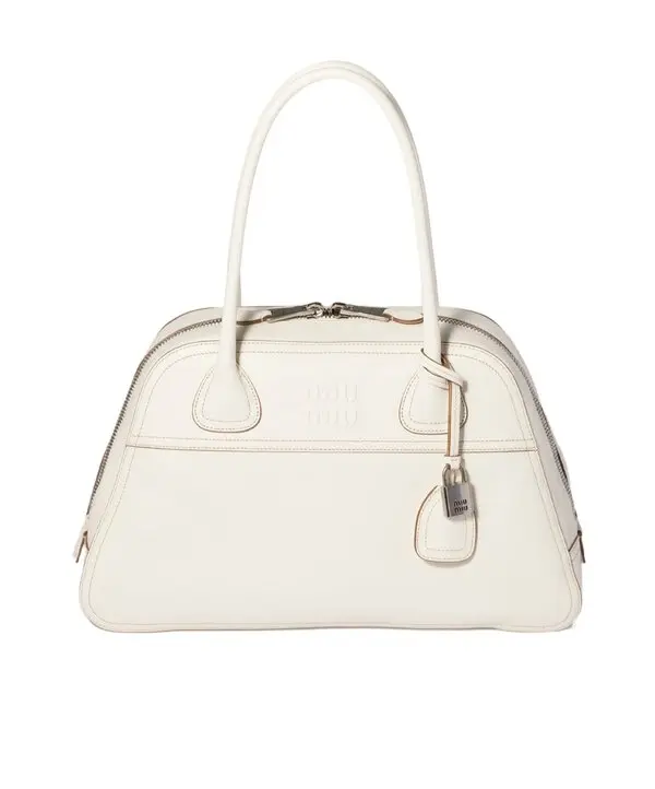 Miu Miu Leather Handheld Bag - White