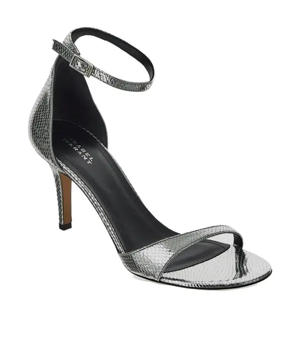 Isabel Marant Étoile Ailisa 80mm Snakeskin Leather Stiletto Sandals