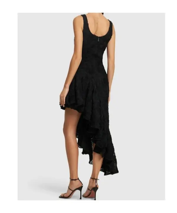ROTATE BY BIRGER CHRISTENSEN Pleated Floral Mesh Dress