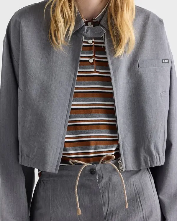 Prada Striped Cotton Polo Shirt