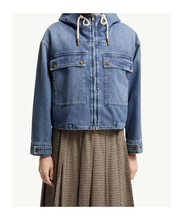 Moncler Ecrevisse 3-in-1 Denim Down Jacket
