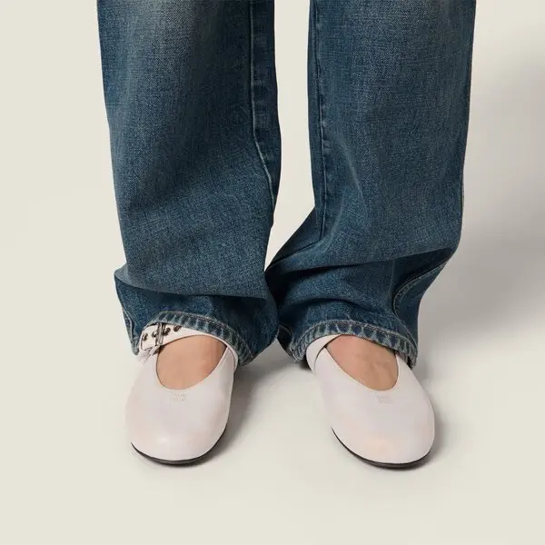 Miu Miu Nappa Leather Ballerinas