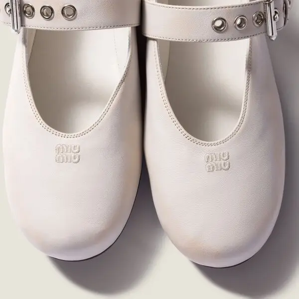 Miu Miu Nappa Leather Ballerinas