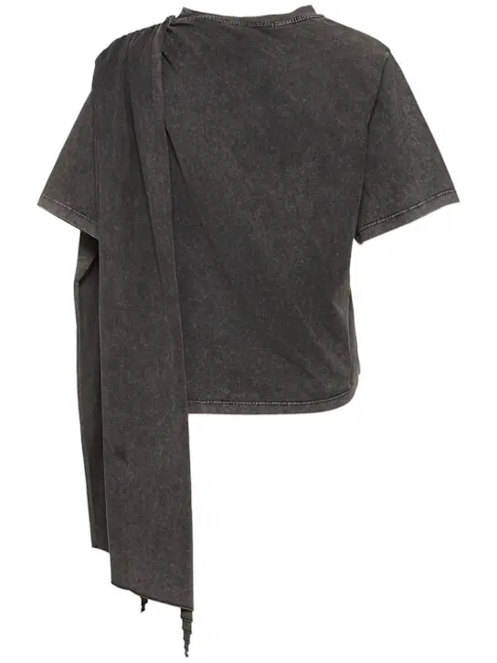 Giuseppe Di Morabito Cotton Jersey Ruched T-shirt