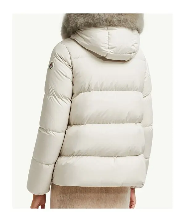 Moncler Laichefur Shearling-trimmed Short Down Jacket