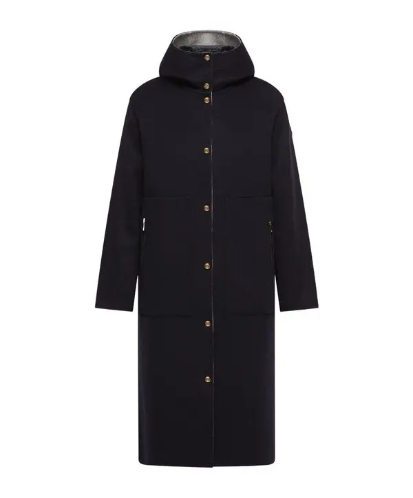 Moncler Anthrene 3-in-1 Wool Cashmere Blend Hooded Down Jacket