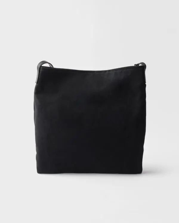 Prada Route Canvas And Leather Shoulder Bag
