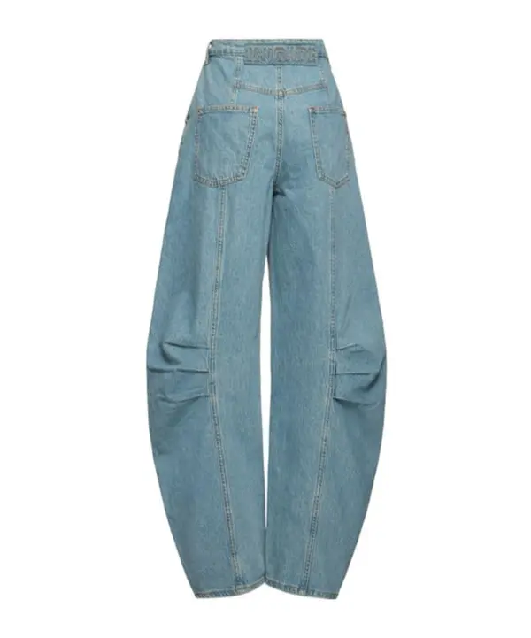 ROTATE BY BIRGER CHRISTENSEN Logo Wide-leg Denim Trousers