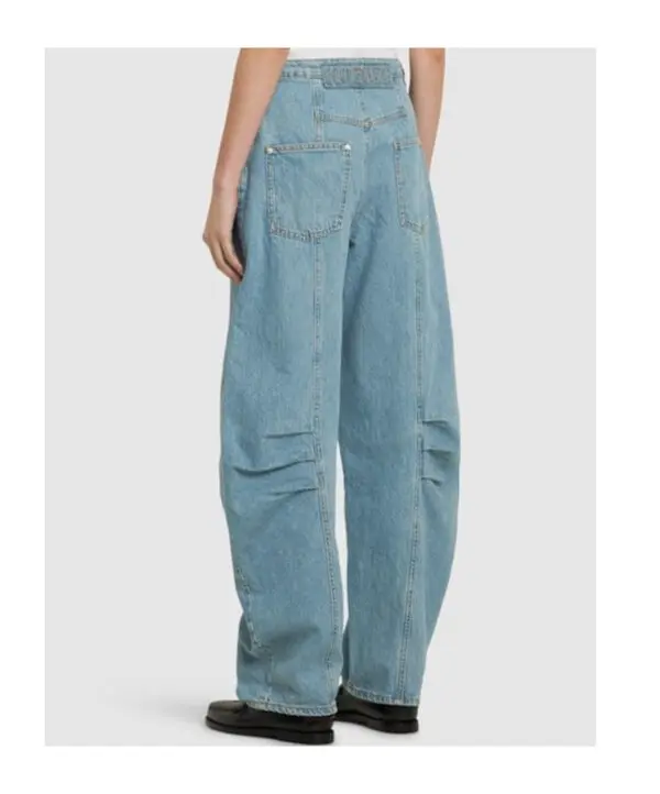 ROTATE BY BIRGER CHRISTENSEN Logo Wide-leg Denim Trousers