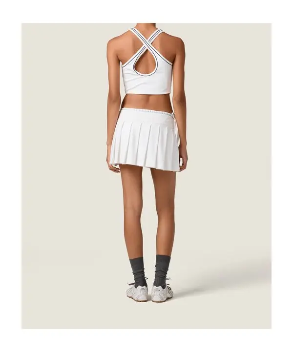 Miu Miu Stretch Technical Jersey Tank Top