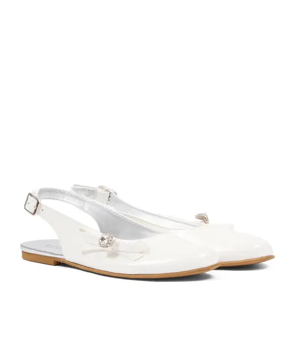 Monnalisa Embellished Bow Ballerina Flats