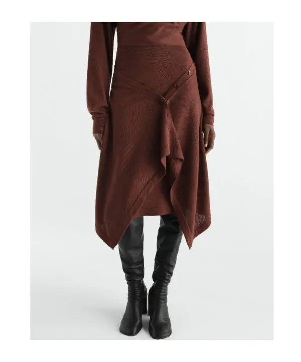 LEMAIRE Buttoned Skirt In Merino Wool Blend