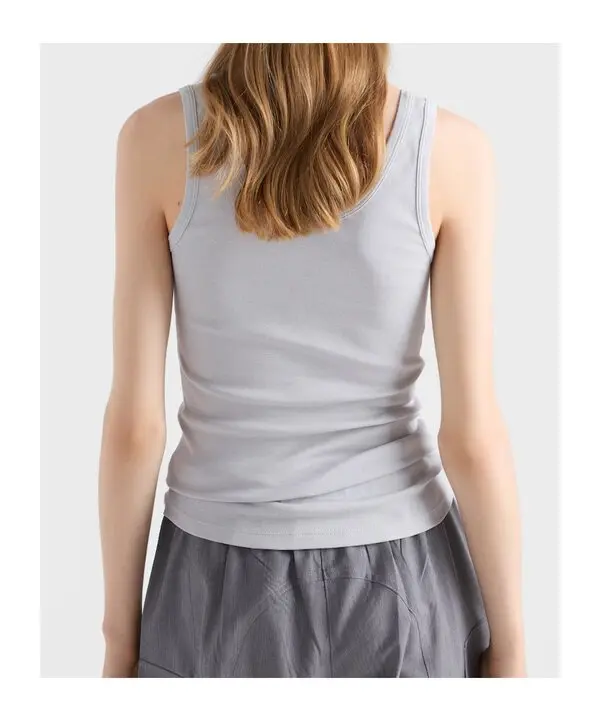 Prada Ribbed Knit Tank Top
