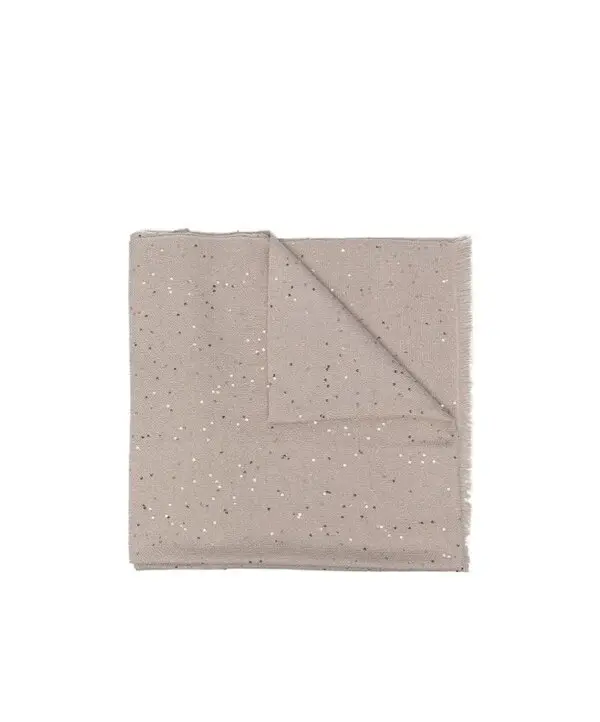 Brunello Cucinelli Sequin-embellished Frayed Scarf
