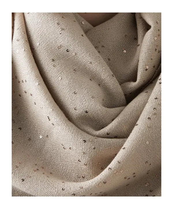 Brunello Cucinelli Sequin-embellished Frayed Scarf