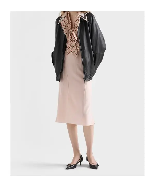 Prada Embroidered Marocain Dress