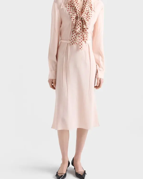 Prada Embroidered Marocain Dress