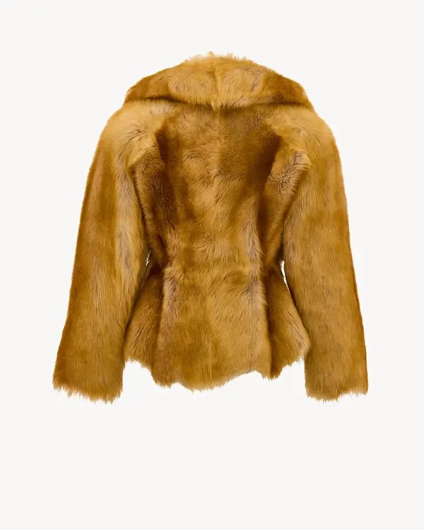 Saint Laurent Short Shearling Coat