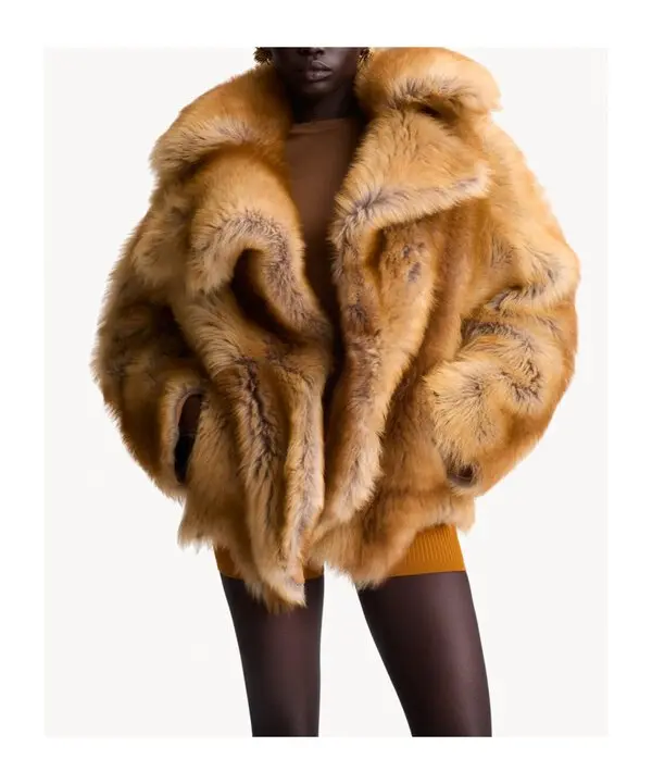 Saint Laurent Short Shearling Coat